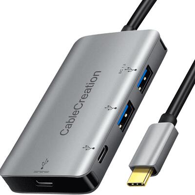 type-c转usb3.0分线器PD100W供电