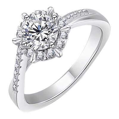 IDOForever培育钻石群镶求婚戒