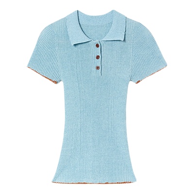 ToyzY多巴胺Polo短袖针织衫女夏季薄款修身2026新品ZC36206510