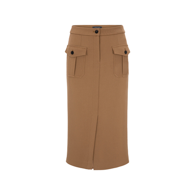 MARYLING前中开叉设计半身裙