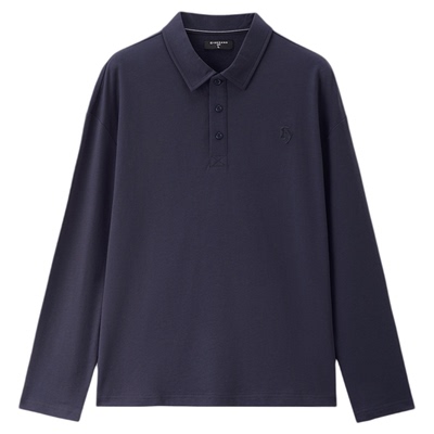 佐丹奴Polo男装纯棉字母刺绣卫衣布针织长袖POLO 13015655
