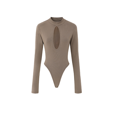 PEMPL 长袖连体衣女春夏新款修身显瘦百搭打底衫极简设计内搭上衣