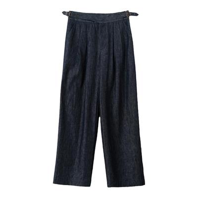 多着腰头可调节显瘦显高阔腿裤