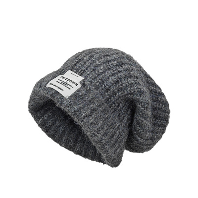 户外毛线帽休闲女秋冬季堆堆