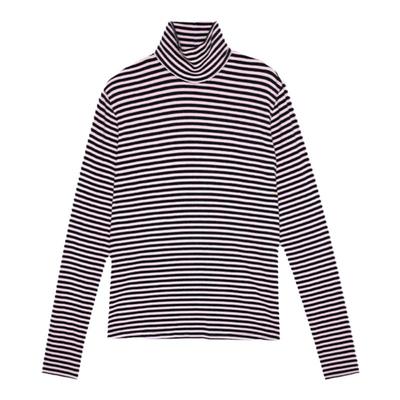 春秋日常通勤软糯百搭条纹T恤