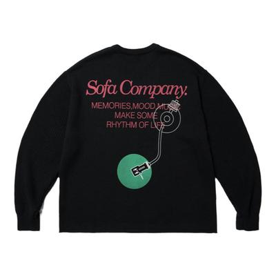 SUPERTOFU(SPTF) AW24 唱针印花图案 卷边细节 针织衫