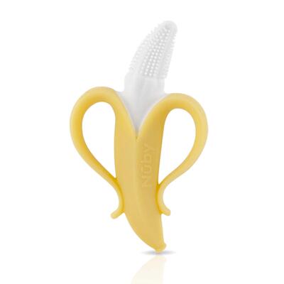 nuby可水煮按摩器手抓香蕉牙胶