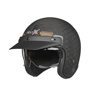 FLUX碳纤维3/4复古盔轻便机车盔