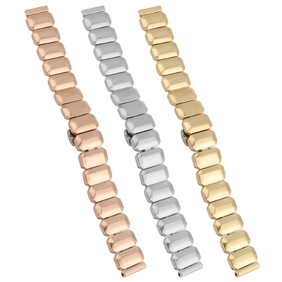 适配飞亚达花语LA802008/802007/09女士小香风方糖金属钢表带14mm