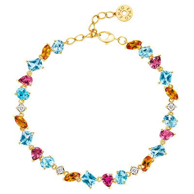 ENZO18K金多彩宝石钻石手链