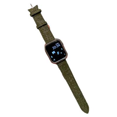 柔软真皮毛呢编织表带送贴膜