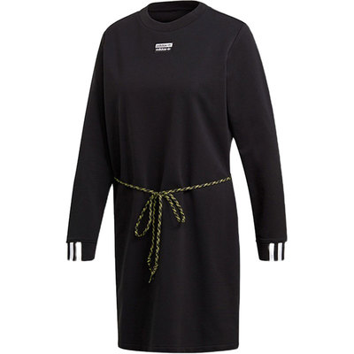 Adidas/阿迪达斯正品三叶草女子长袖圆领运动连衣裙 GD3968