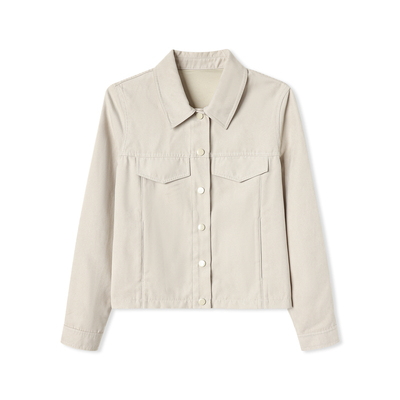 THESOONG/春季新品翻领口袋外套女夹克休闲百搭短款上衣HBWT7493