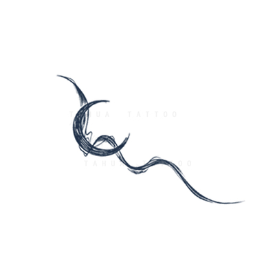 她画草本纹身贴月之轨迹纹身贴