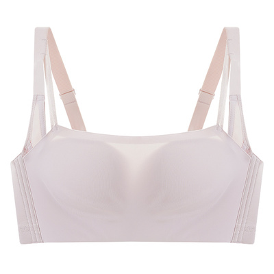 爱黛光面无痕无钢圈侧收副乳抹胸