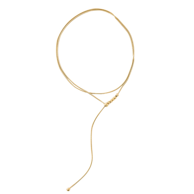 金色钛钢可调节法式毛衣链