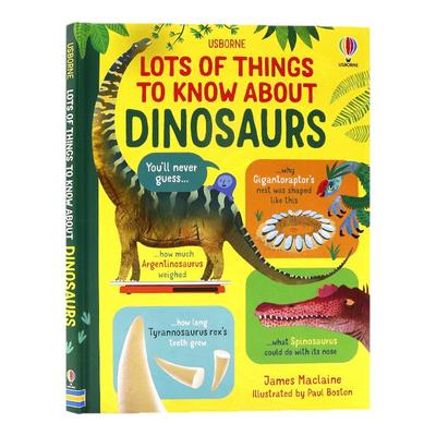 Usborne出品英文原版绘本探索恐龙揭秘 Lots of things to know about Dinosaurs 儿童科普百科认知绘本全彩插图James Maclaine