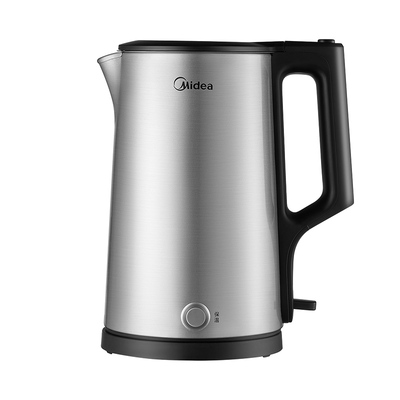 美的电热水壶316L不锈钢1.7L大容量一键自动断电保温家用烧水壶