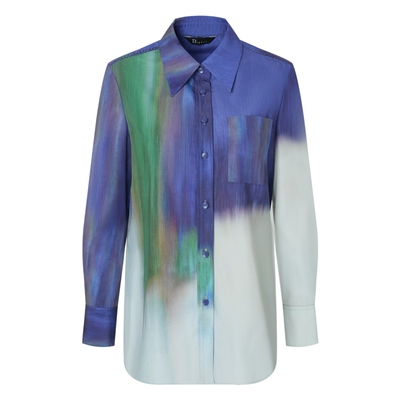 IDPAN艺术印花百搭长袖衬衫