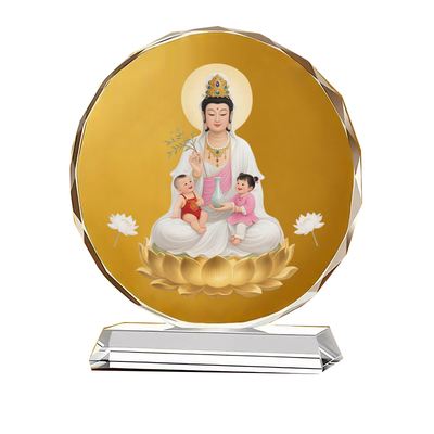 送子观世音菩萨水晶摆件