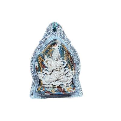 『藏说』金刚萨埵拼色药擦擦藏式文玩嘎乌盒项链吊坠唐卡佛牌配饰