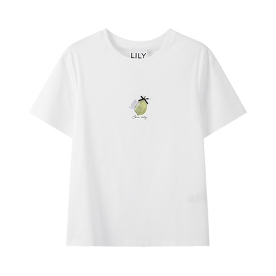 LILY百搭全棉短袖通勤女上衣T恤