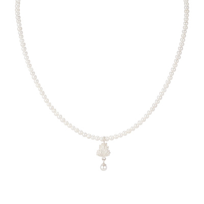 Cream-奶油裱花坠珍珠项链