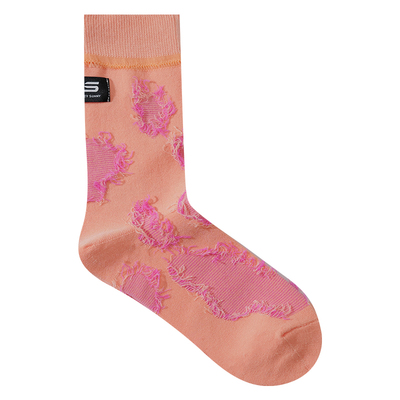 复古破坏小众设计感牛油果绿长袜