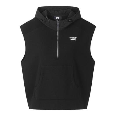 PXG女士连帽运动针织马夹