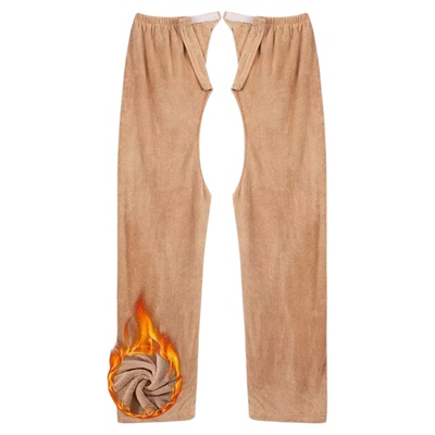 秋冬德绒加棉前后开腰开裆裤卧床失禁老人病人易穿脱方便护理棉裤