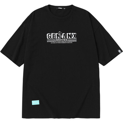 GENANX闪电潮牌五分袖T恤
