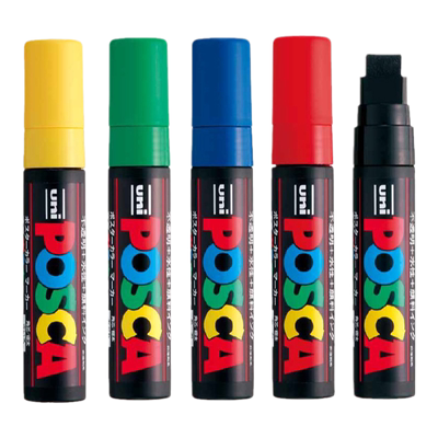 uni三菱马克笔宽头花体艺术风