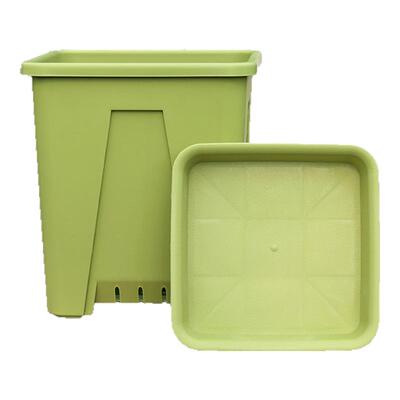 中野三代方形空气柱花盆塑料大口径透气树脂控根热植加仑花盆家用