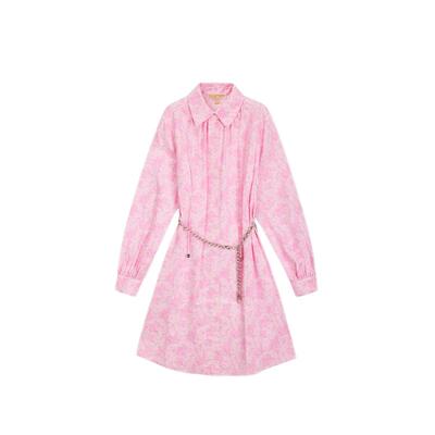 【两件折上折】MICHAEL KORS MK 女士花卉印花衬衫连衣裙 含腰链
