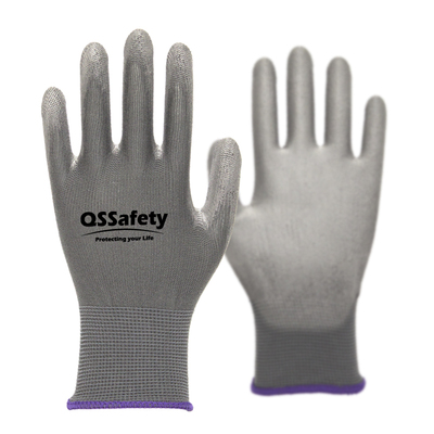 轻便灵活薄款pu手套涤纶电子加工