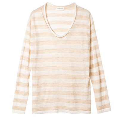 322WORKHOUSE丝光羊毛V领套头衫