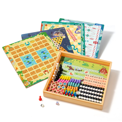 得力多合一飞行棋加大棋盘