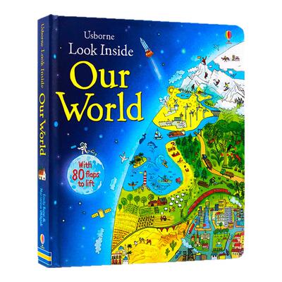 Usborne偷偷看里面系列 揭密世界 Look Inside Our World 英文原版绘本纸板立体翻翻书 儿童科普百科图画书