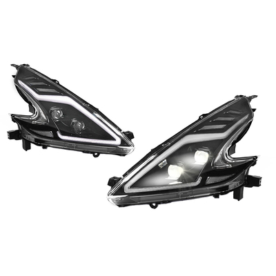 日产370Z前大灯总成LED透镜改装