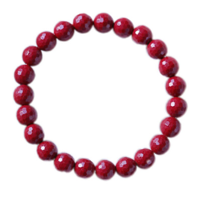 刻面珠紫晶比较男女款原矿朱砂