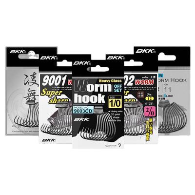 BKK路亚钓鱼钩 9003CD宽腹曲柄钩加强软饵软虫土豆钩德州钓组黑坑