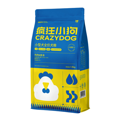 疯狂小狗通用型小蓝包狗粮