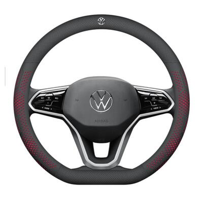 大众途岳方向盘套专用抗菌防污超薄透气吸汗优质纳帕真皮四季通用