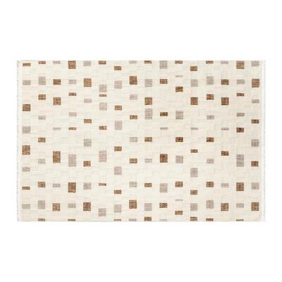 【全球独家授权】ASOS原装进口原木奶油风极简编织客厅地毯