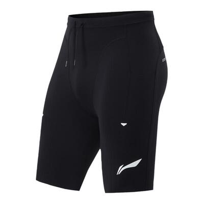 Lining/李宁正品夏季男子跑步系列纯色直筒亲肤运动短裤AUSU005