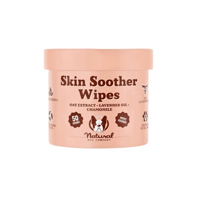 美国Natural Dog Company Skin Soother狗舒缓湿巾修护热疹伤口