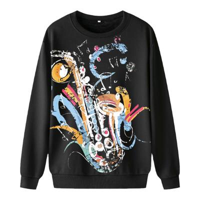 萨克斯连帽圆领卫衣速干