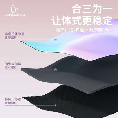 瑜伽垫健身垫家用2024新款专业防滑减震静音加厚加大加宽女瑜珈垫