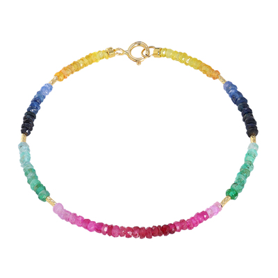 若华珠宝蓝宝石手链18k金