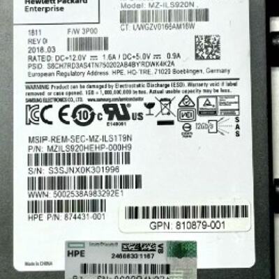 询价-874431-001 3PAR PM1633a 920GB